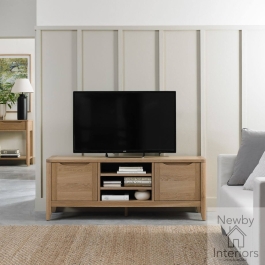 Chester Oak Media Unit | Bentley Designs | Newby House Interiors