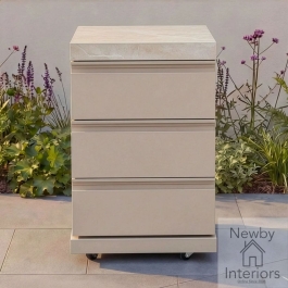 Maze Ember Outdoor Kitchen Triple Soft Close Drawers Latte | Newby ...